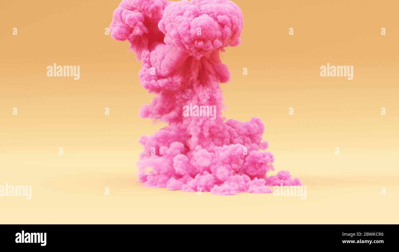 Pink Explosion Large Grouped Warm Cream Background 3d illustration 3d ...