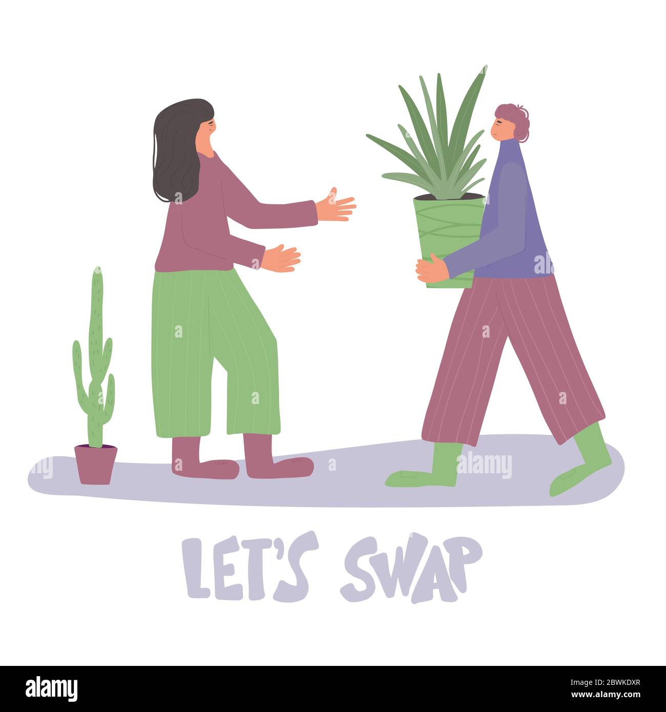 Plant swap Stock Vector Images - Alamy