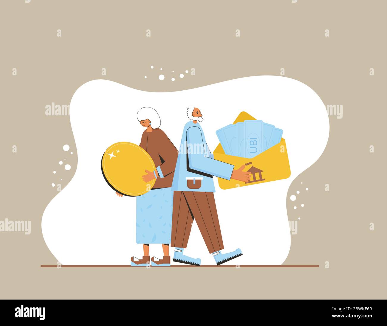 Universal basic income. Unconditional guarantee. Living stipend ...