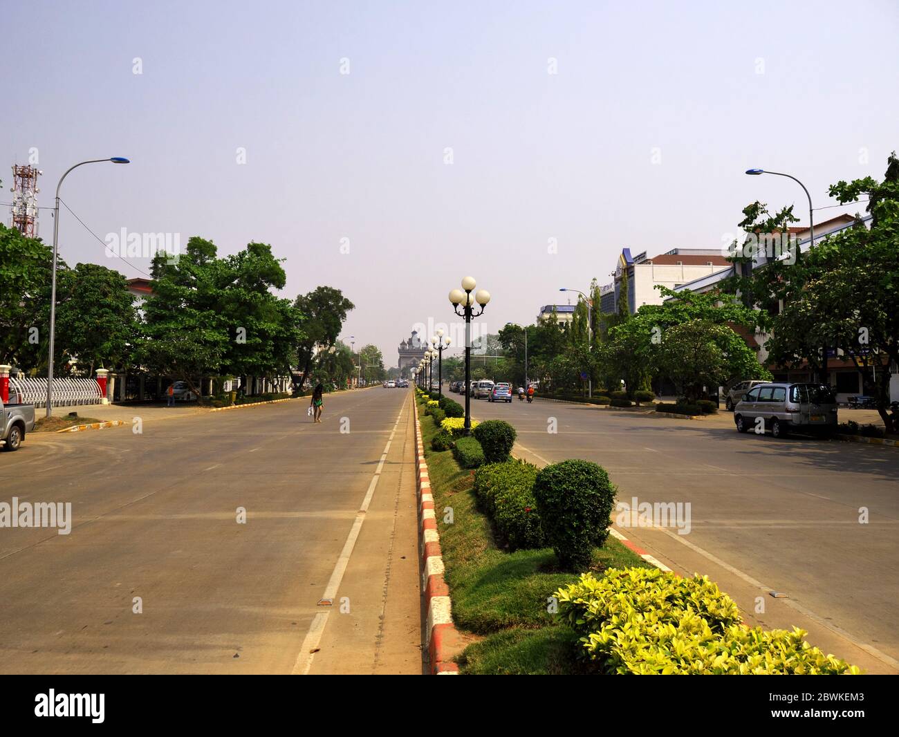 The street in Vientiane, Laos Stock Photo - Alamy