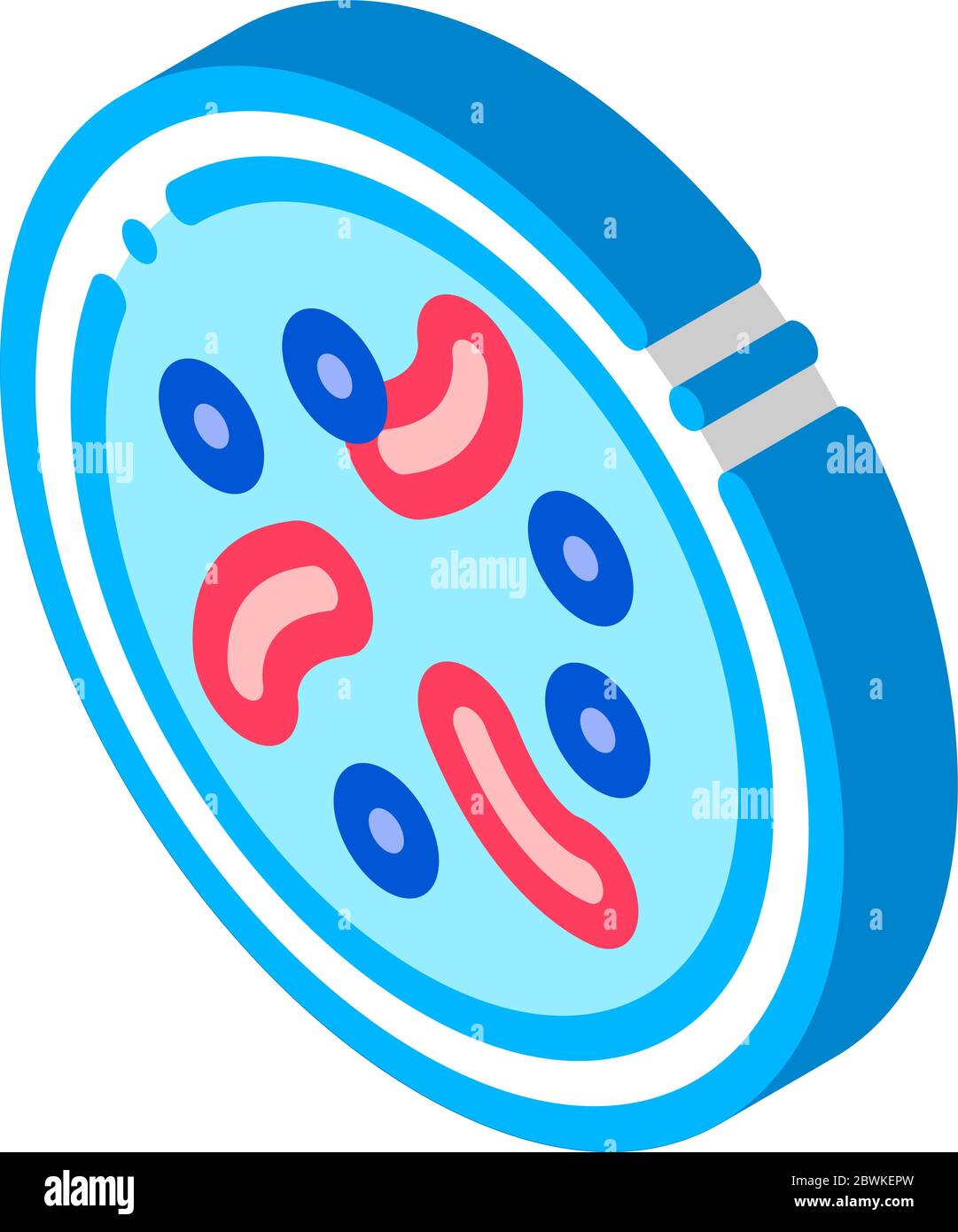 Illness Disease Bacteria isometric icon vector illustration Stock ...