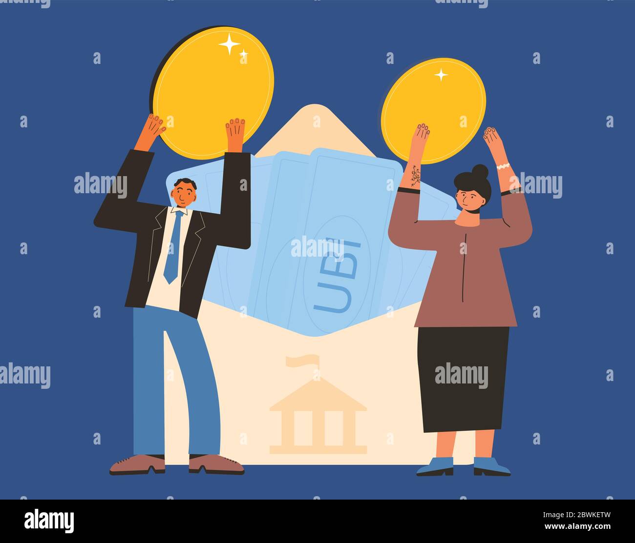 Universal basic income. Unconditional guarantee. Living stipend ...