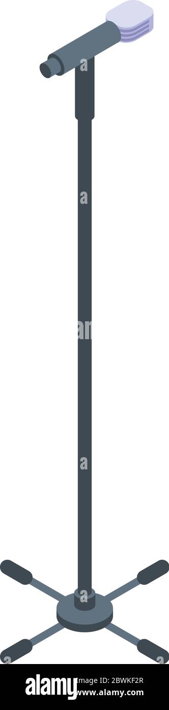 Microphone on stick icon, isometric style Stock Vector Image & Art - Alamy