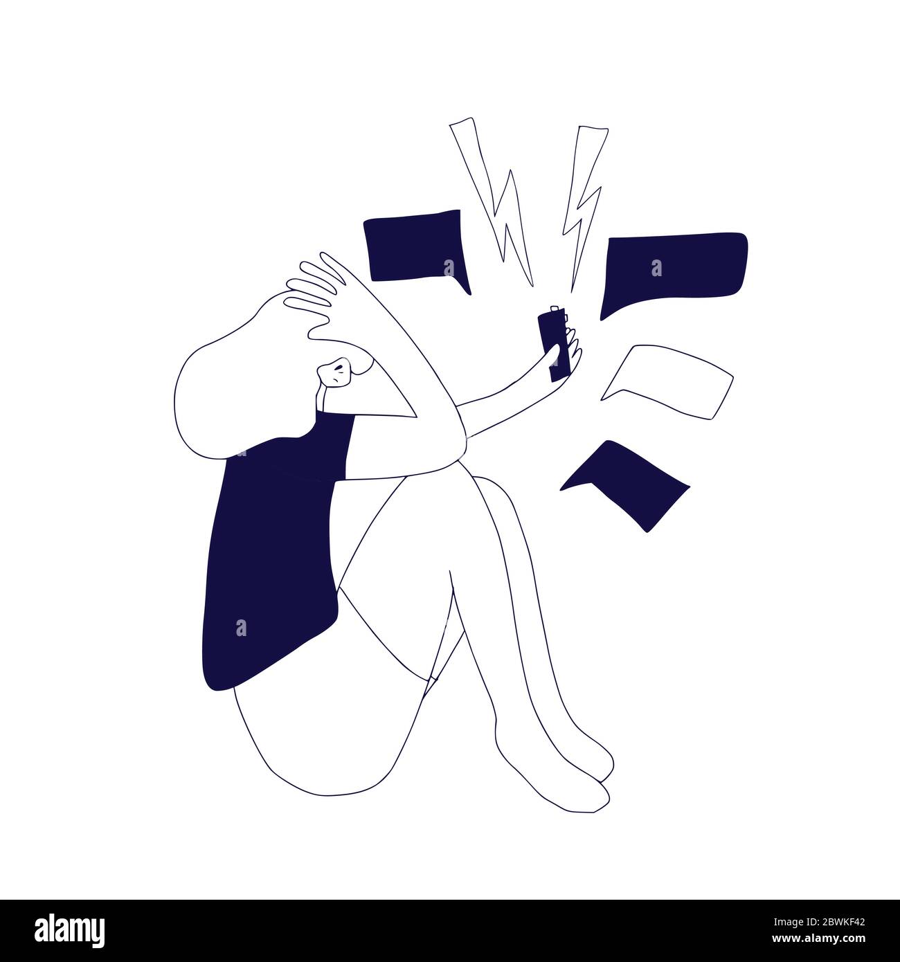 Phone Bullying Drawing