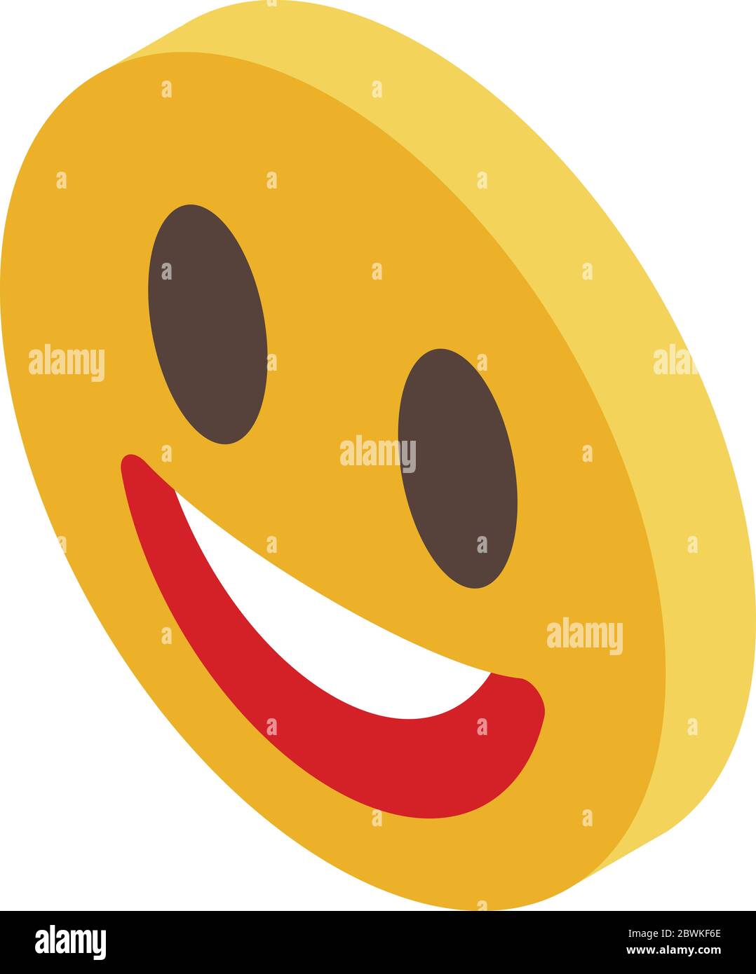 Smile face icon, isometric style Stock Vector Image & Art - Alamy