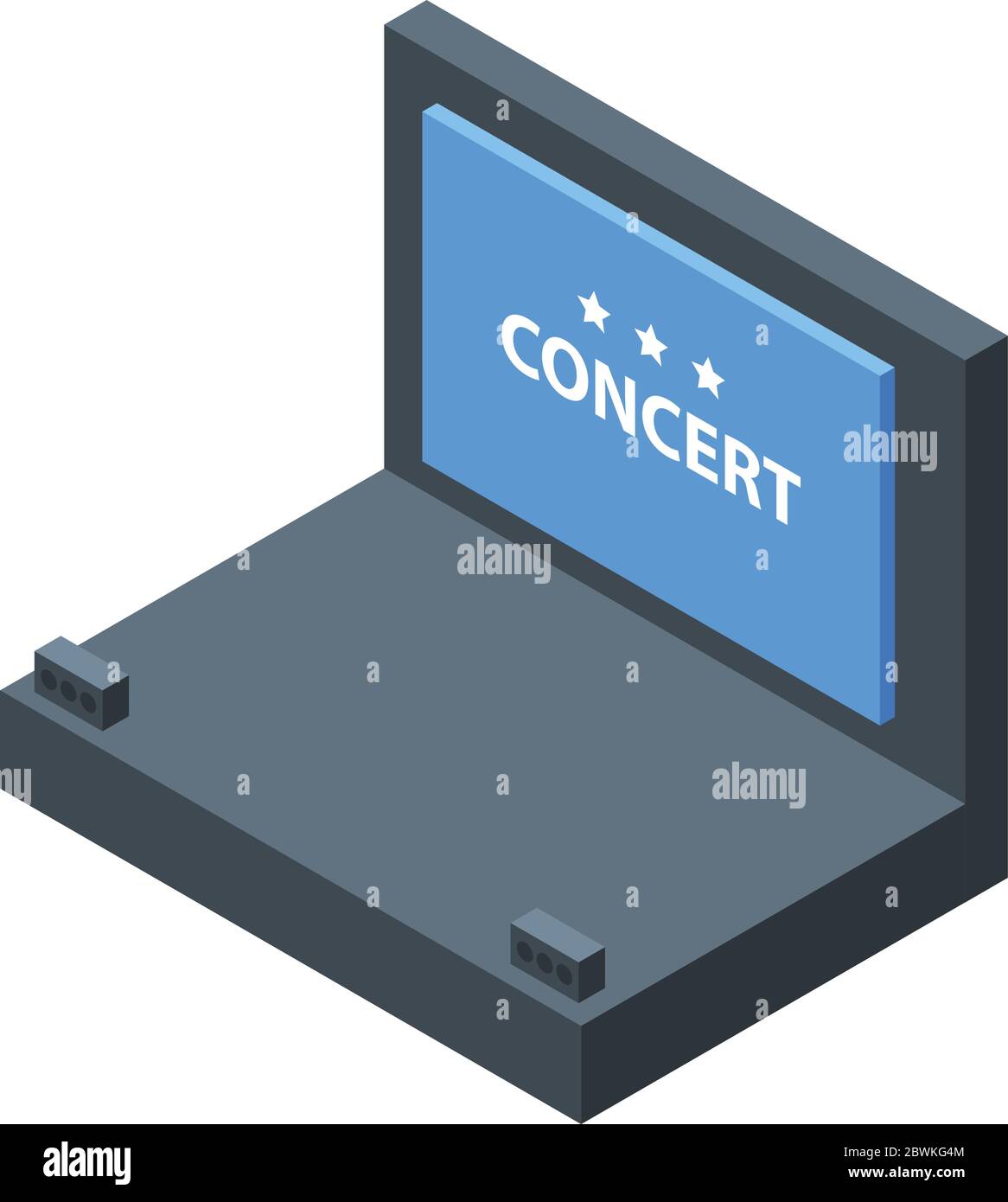 Concert scene icon, isometric style Stock Vector Image & Art - Alamy