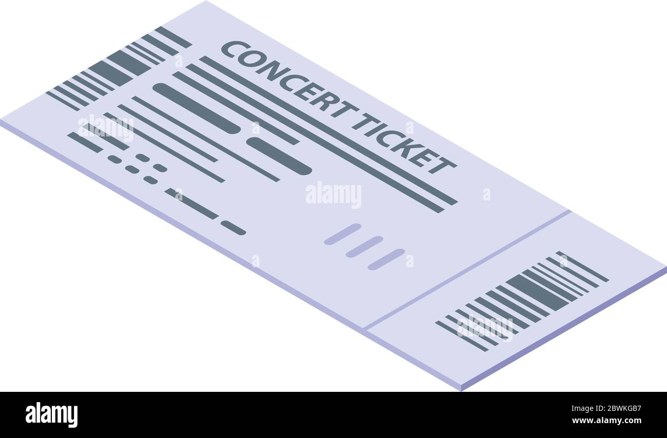 Concert ticket icon, isometric style Stock Vector Image & Art - Alamy