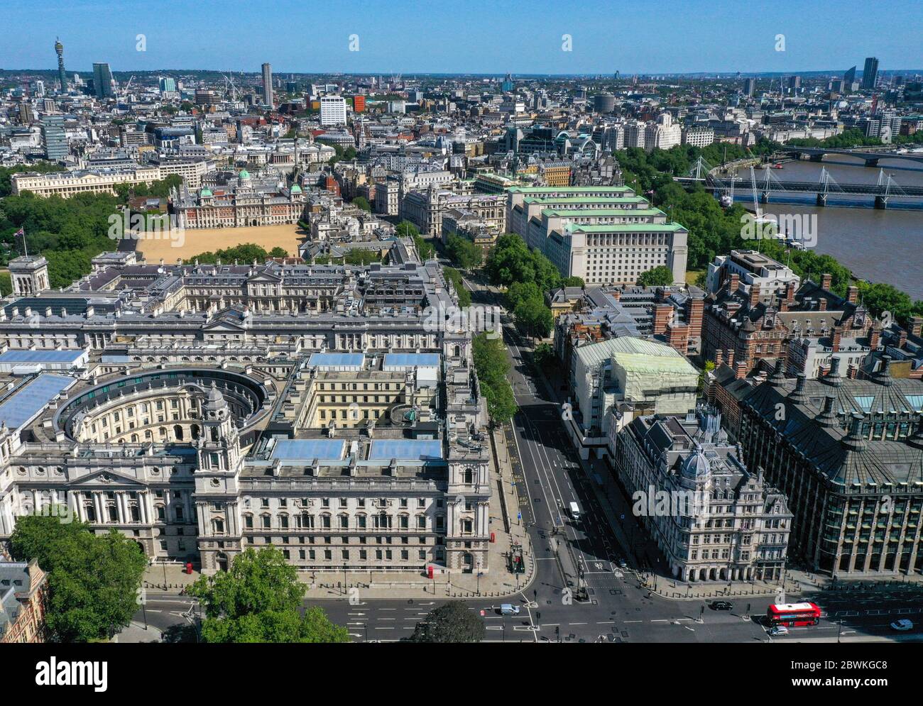 An aerial view london junction parliament street hi-res stock ...