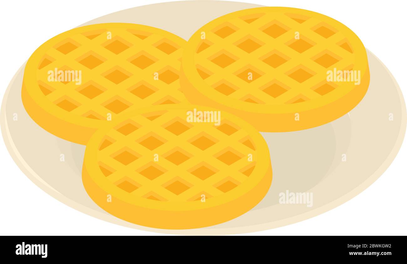 Belgian waffle icon, isometric style Stock Vector Image & Art - Alamy