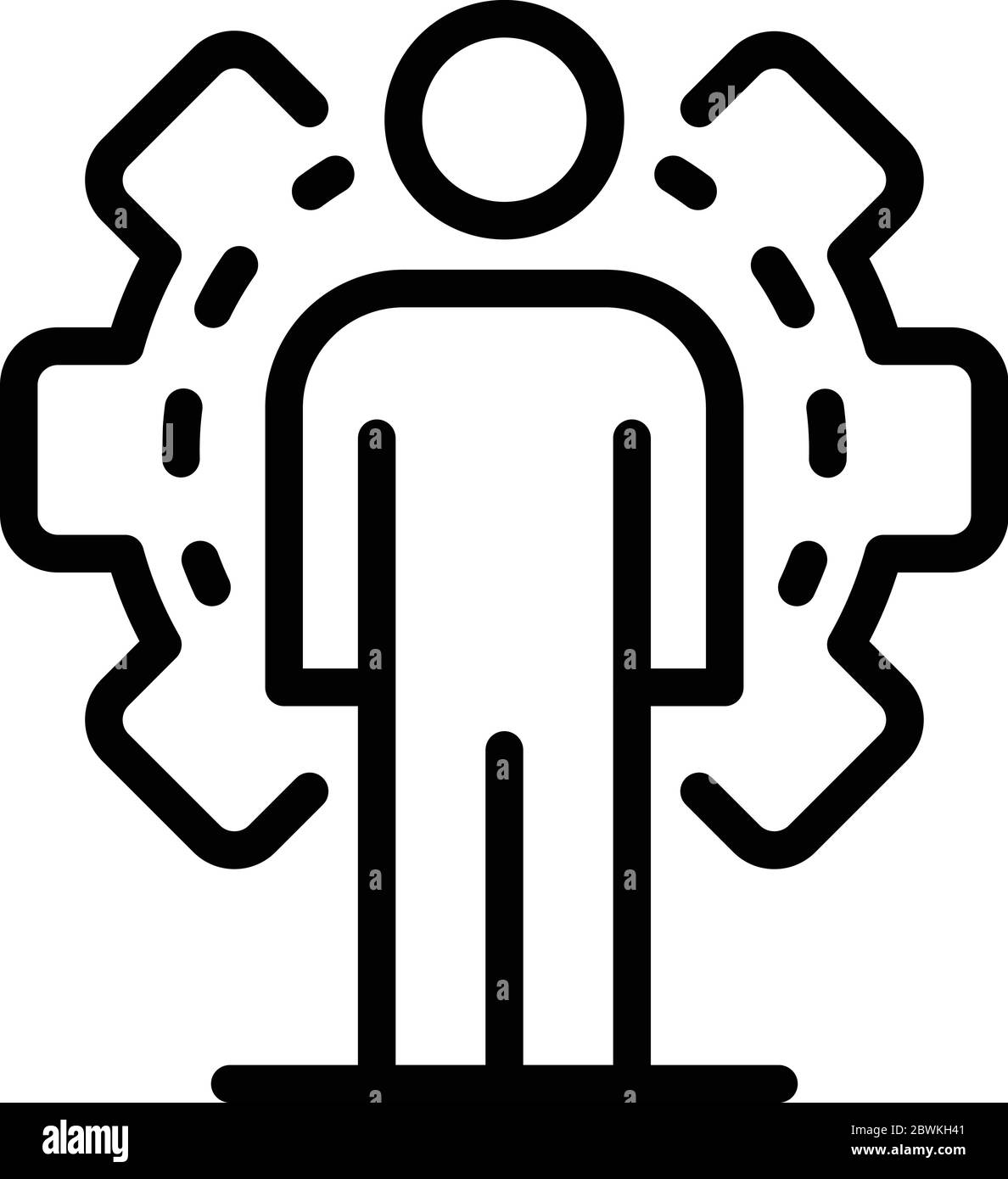 Gear office system icon, outline style Stock Vector Image & Art - Alamy