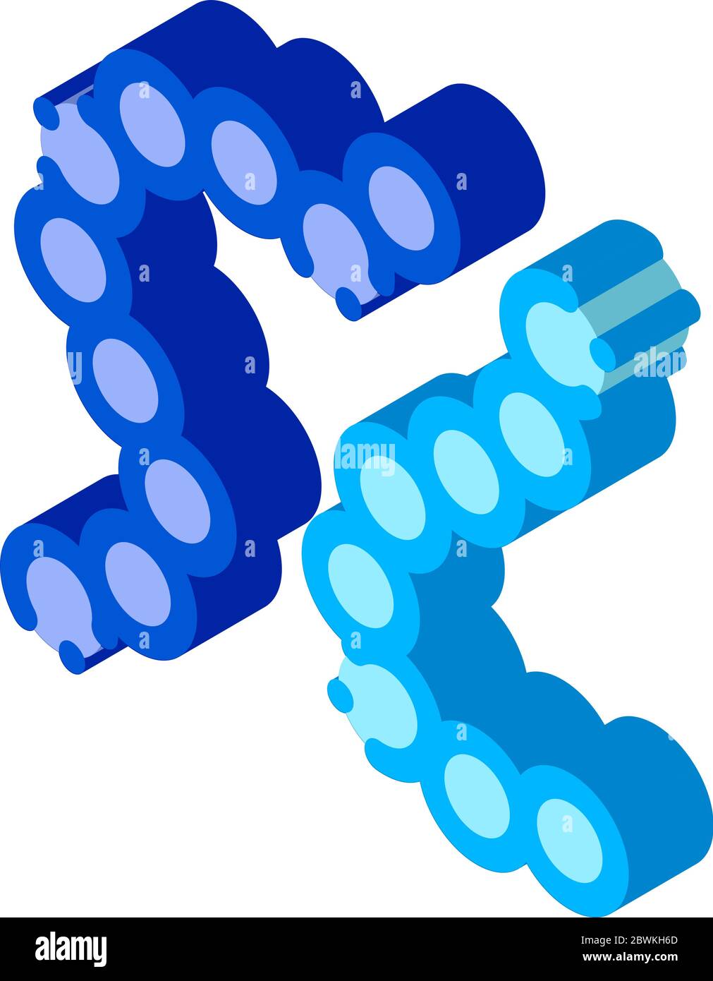 Biology Element Bacteria isometric icon vector illustration Stock ...