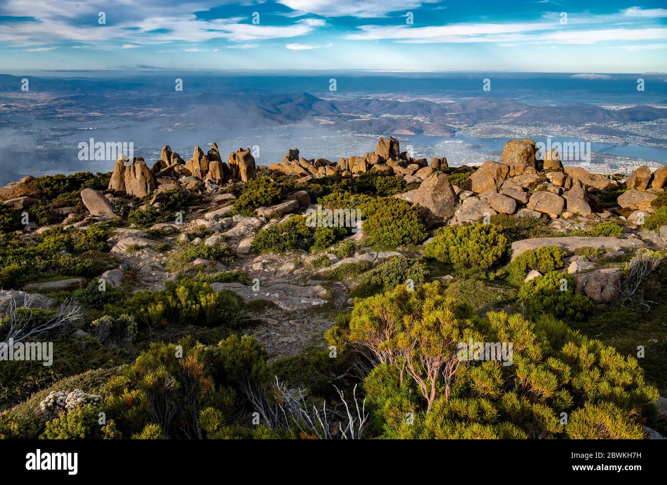Rock formations summit Mt Wellington Hobart Tasmania Australia Stock ...