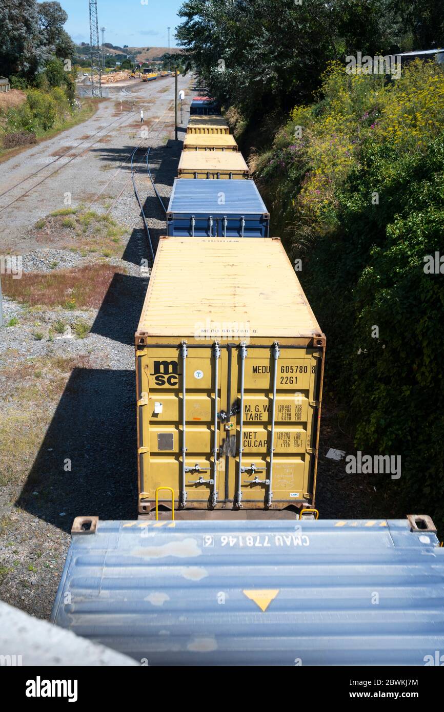 Container freight train hi-res stock photography and images - Alamy