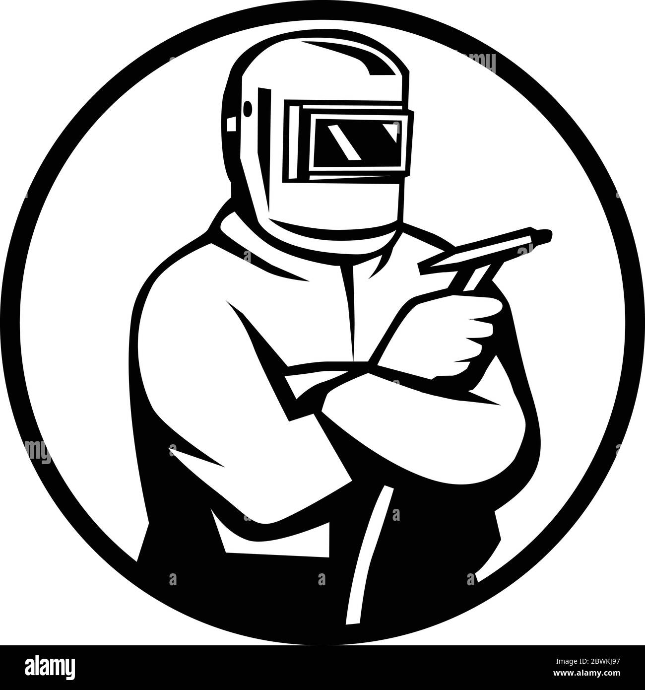 Metal inert gas welder Stock Vector Images - Alamy