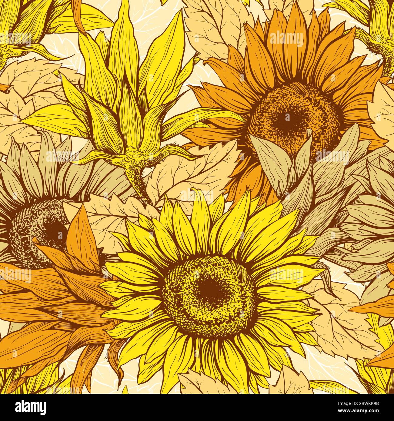 Sunflower Pattern Vector