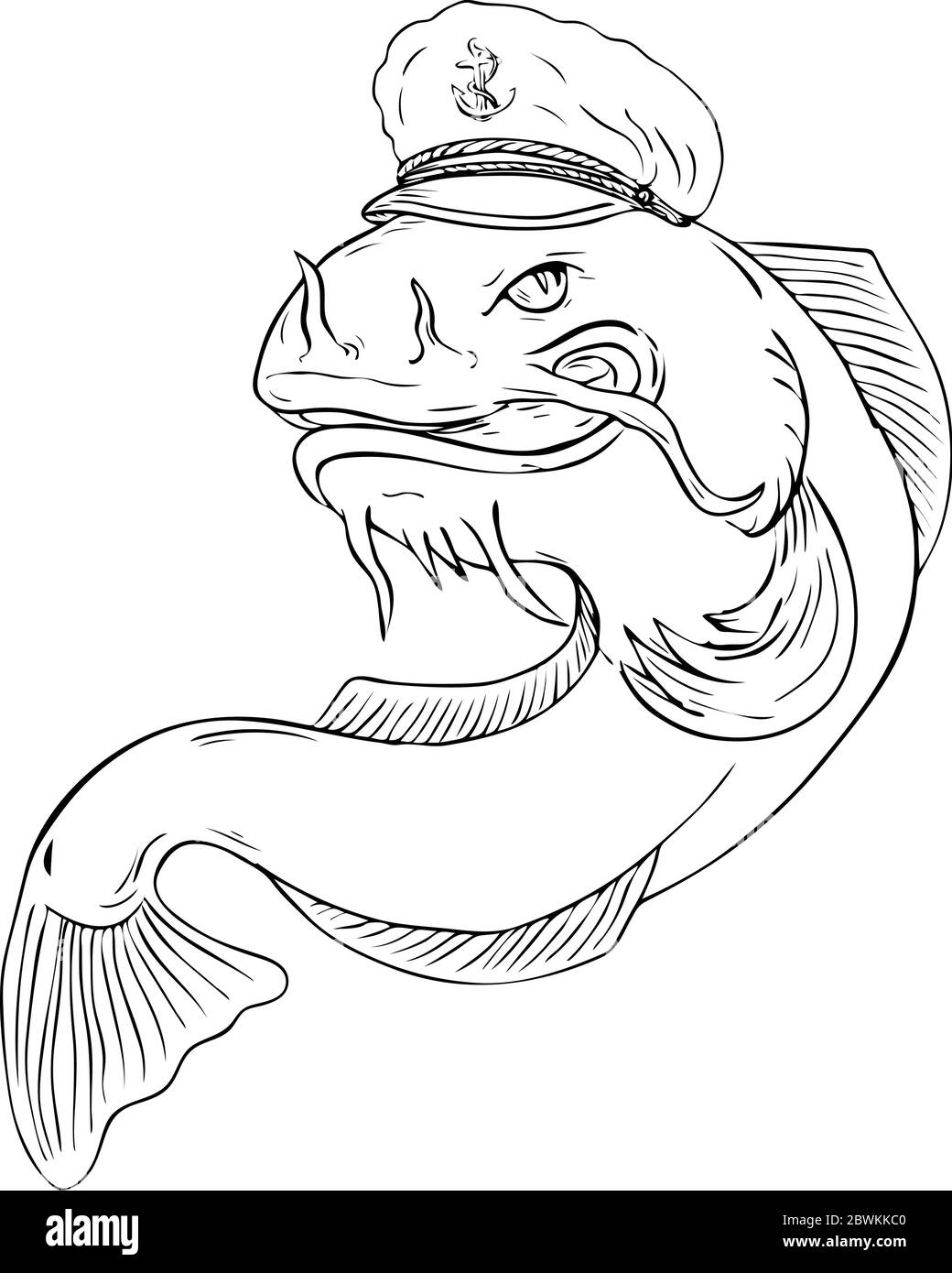 Sea Captain Hat Drawing