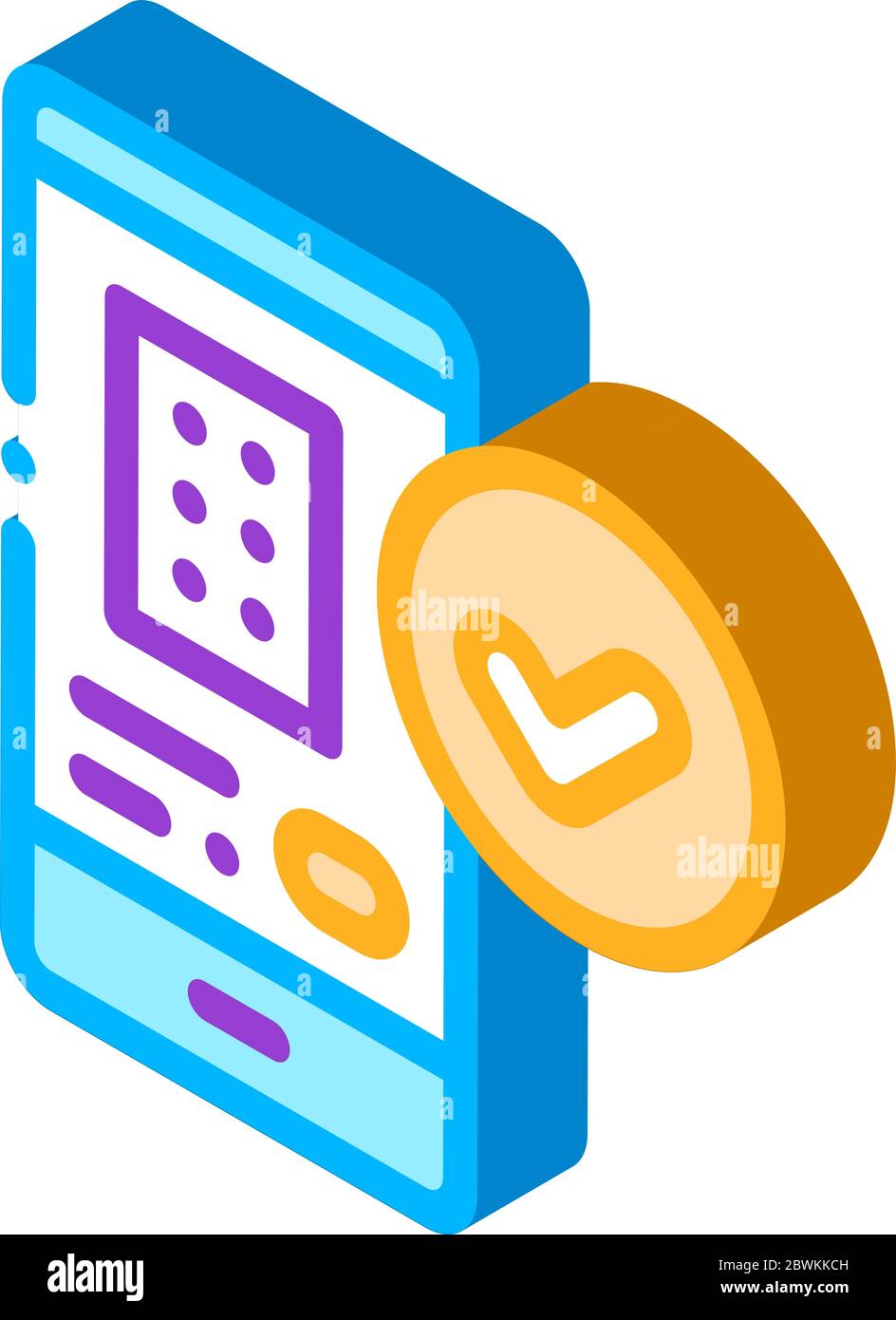Smartphone Application isometric icon vector illustration Stock Vector ...