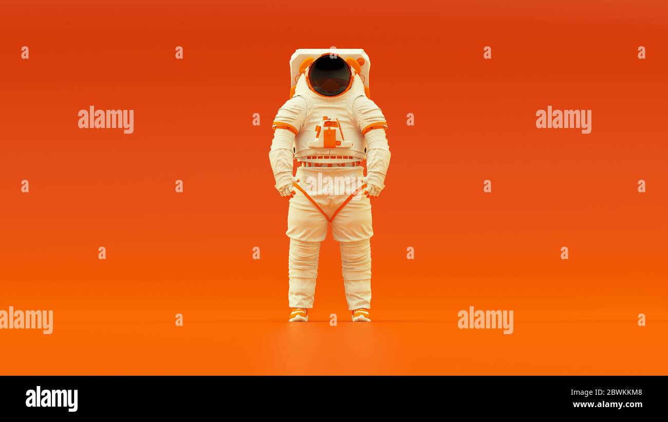 White Orange Spacewoman Spaceman Advanced Crew Space Suit Astronaut ...
