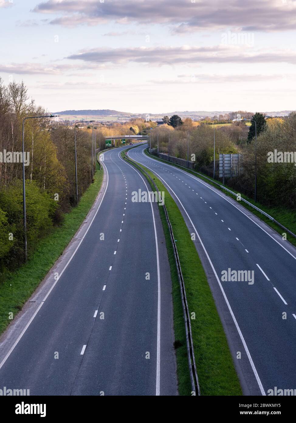 Bristol's A4174 ring road is emptied of traffic during lockdown for the ...
