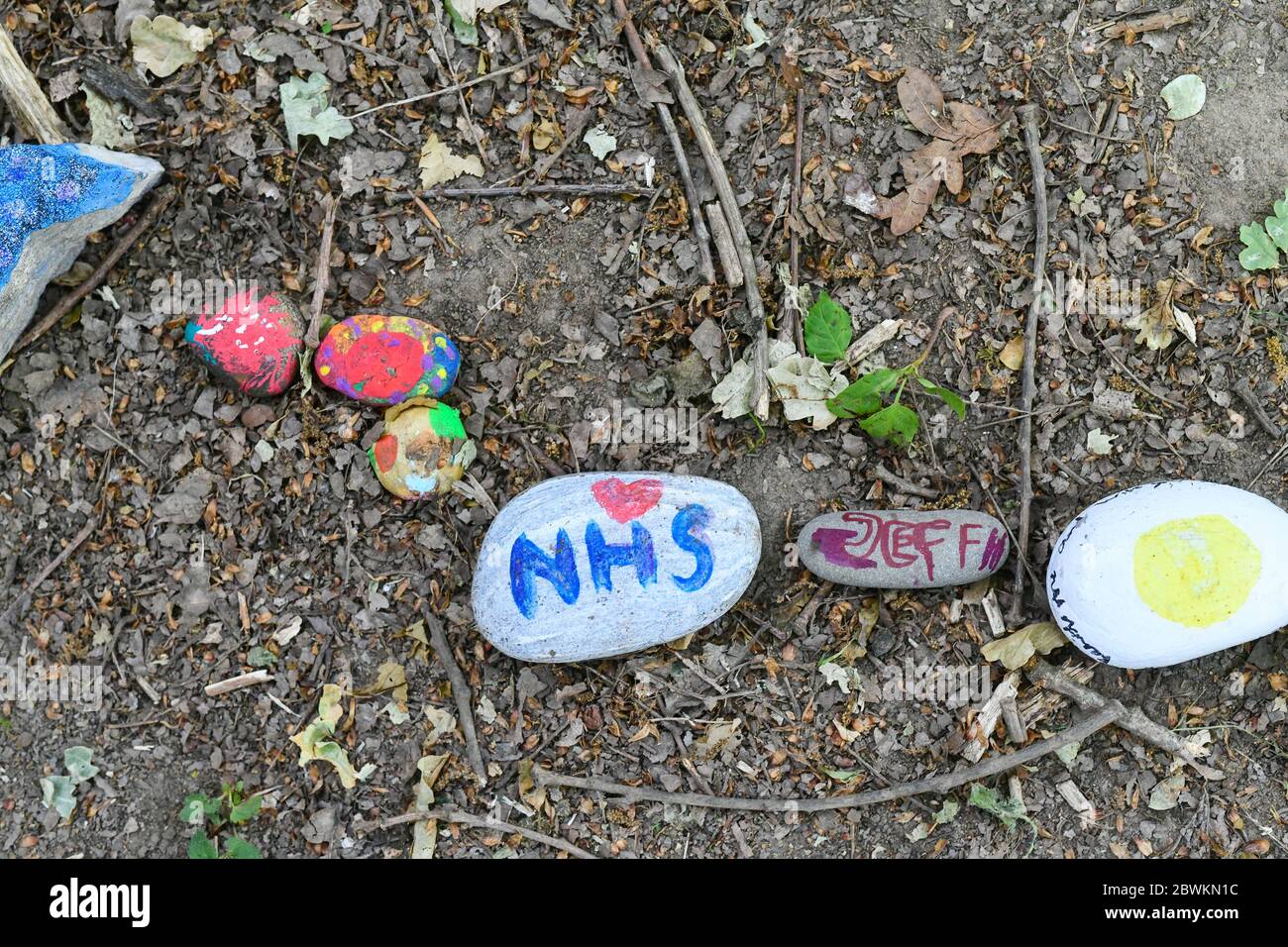 Hand painted nhs slogan hi-res stock photography and images - Alamy