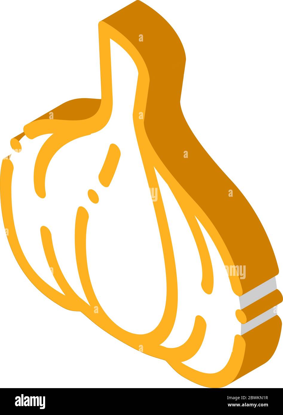 Healthy Food Vegetable Garlic isometric icon vector illustration Stock ...