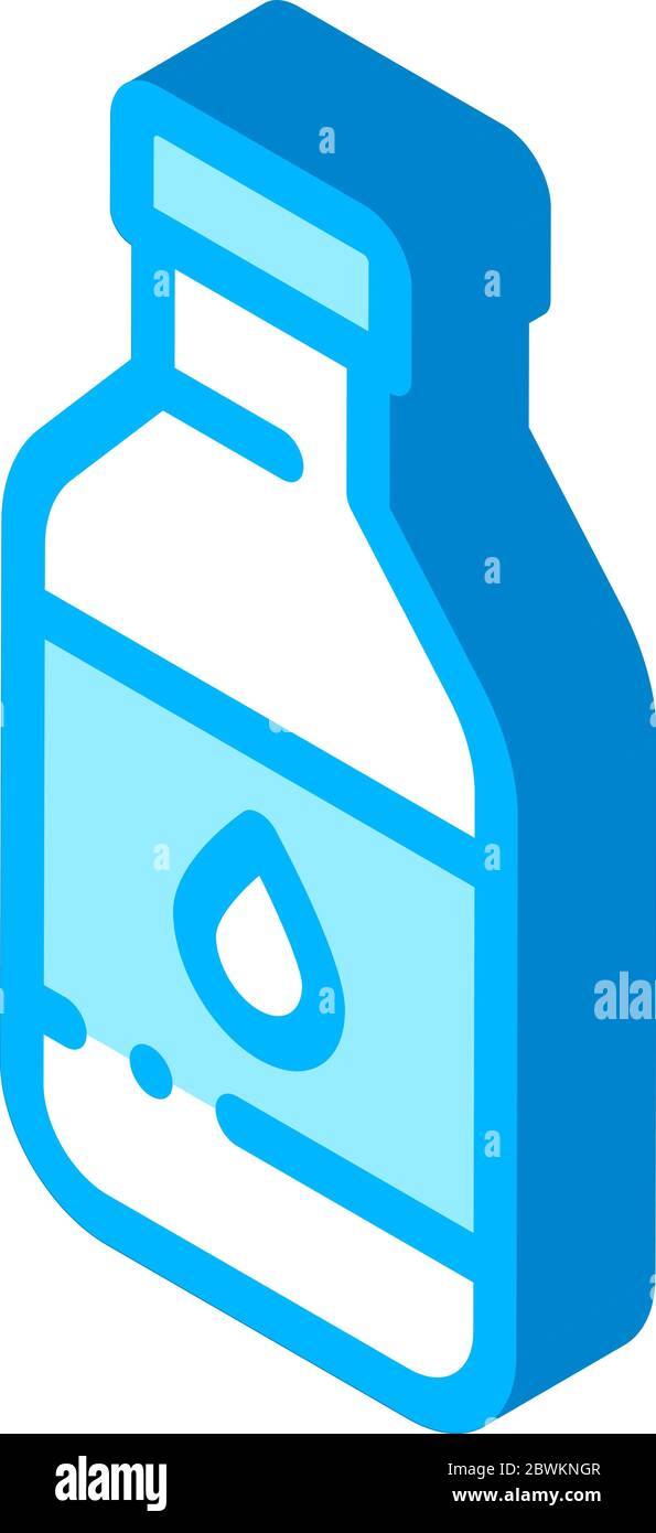 Healthy Water In Plastic Bottle isometric icon vector illustration ...