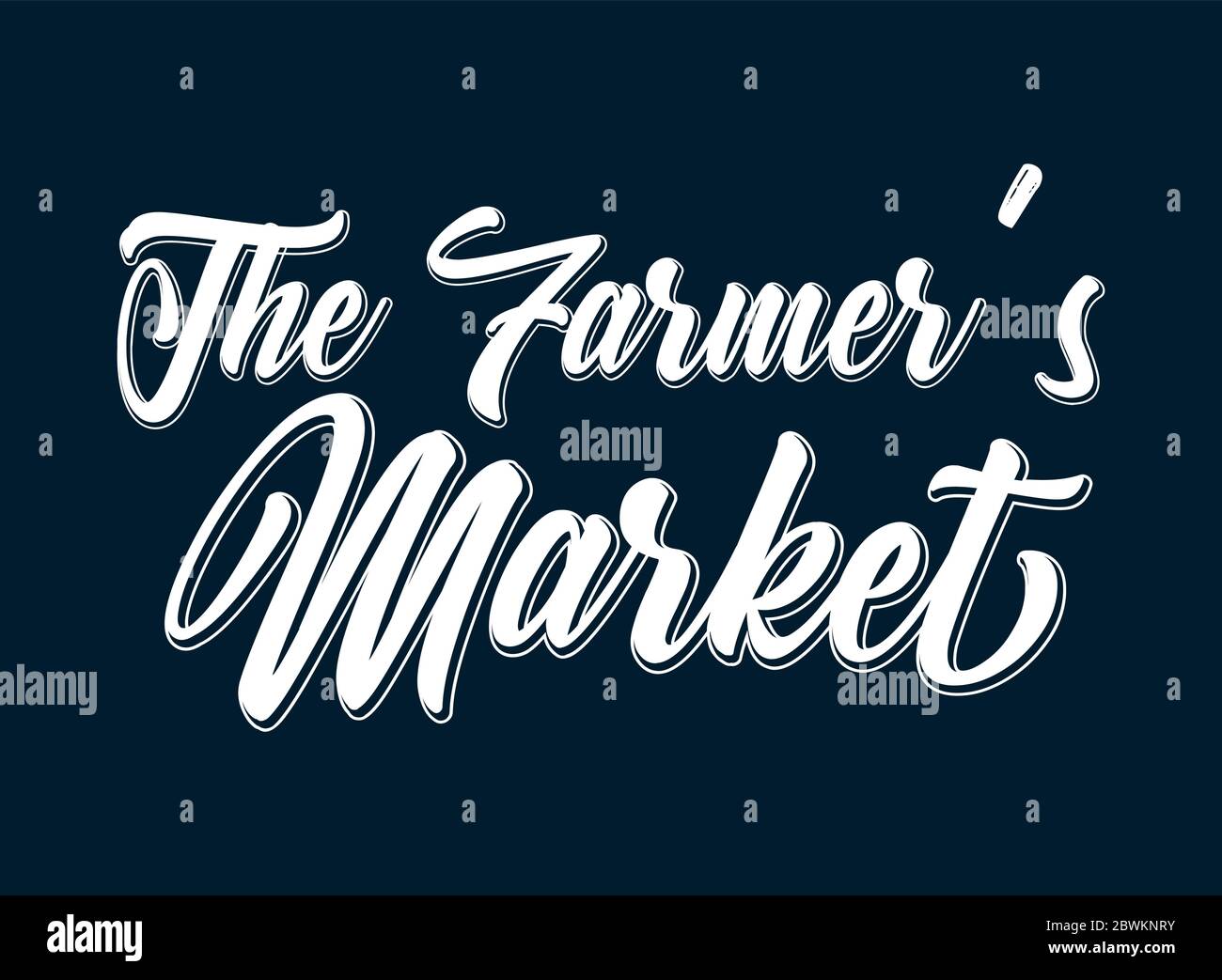 Hand sketched The Farmers Market quote. Lettering for banner, header ...