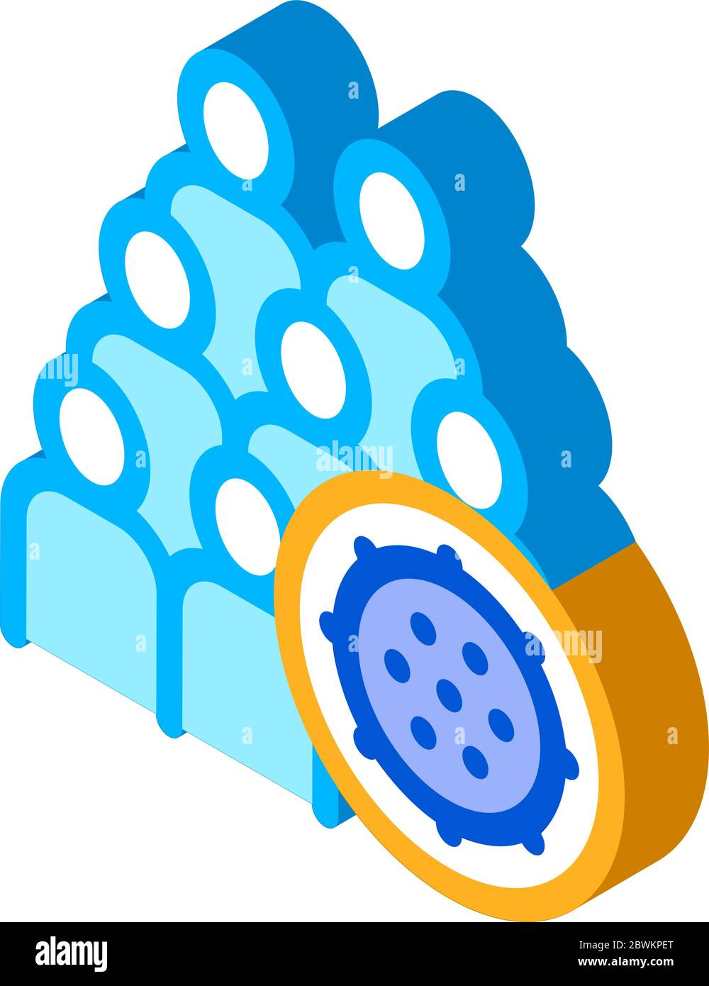 Bacteria Germ And People isometric icon vector illustration Stock ...