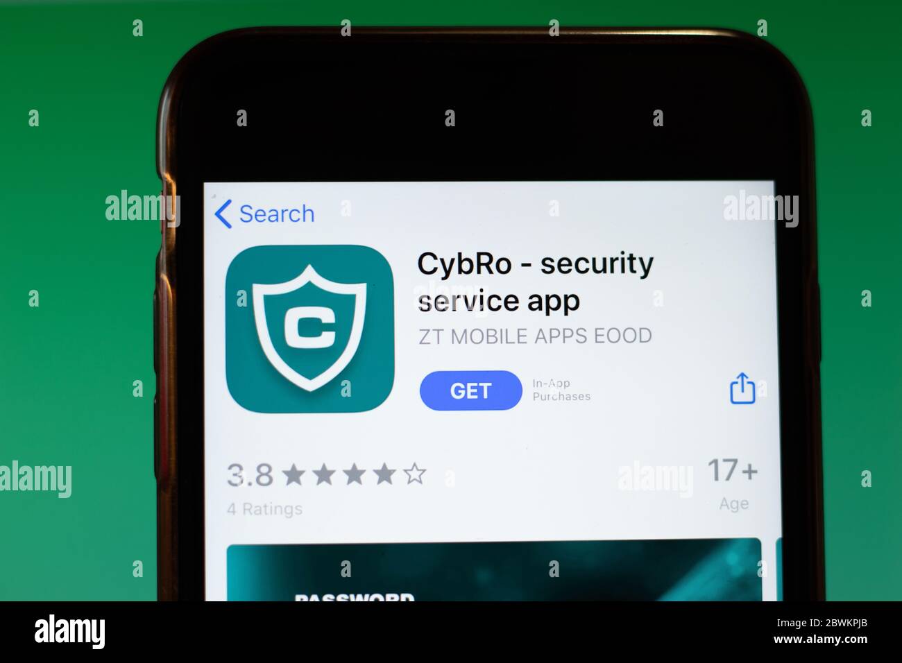 Moscow, Russia - 1 June 2020: CybRo app mobile logo close-up on screen ...