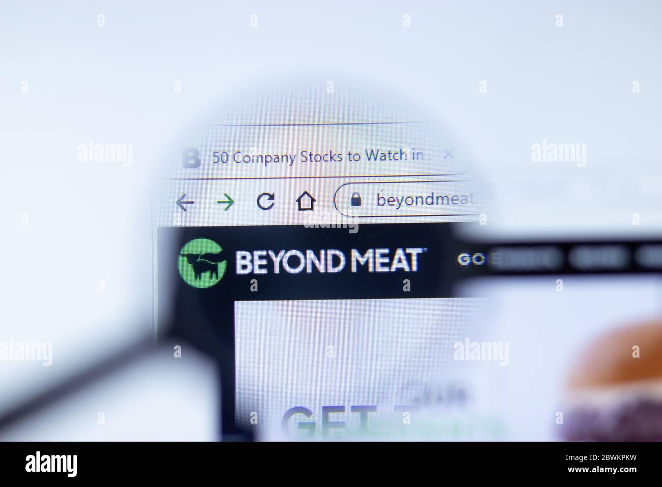Moscow, Russia - 1 June 2020: BeyondMeat.com website page. Beyond Meat ...