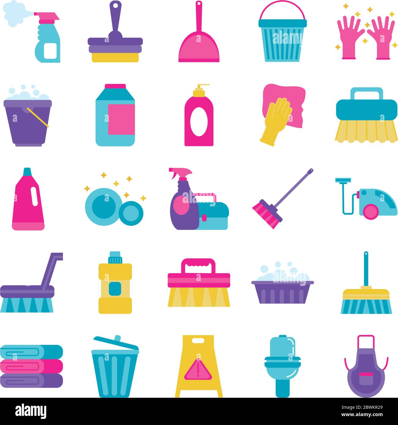 cleansing and desinfecting set icons Stock Vector Image & Art - Alamy
