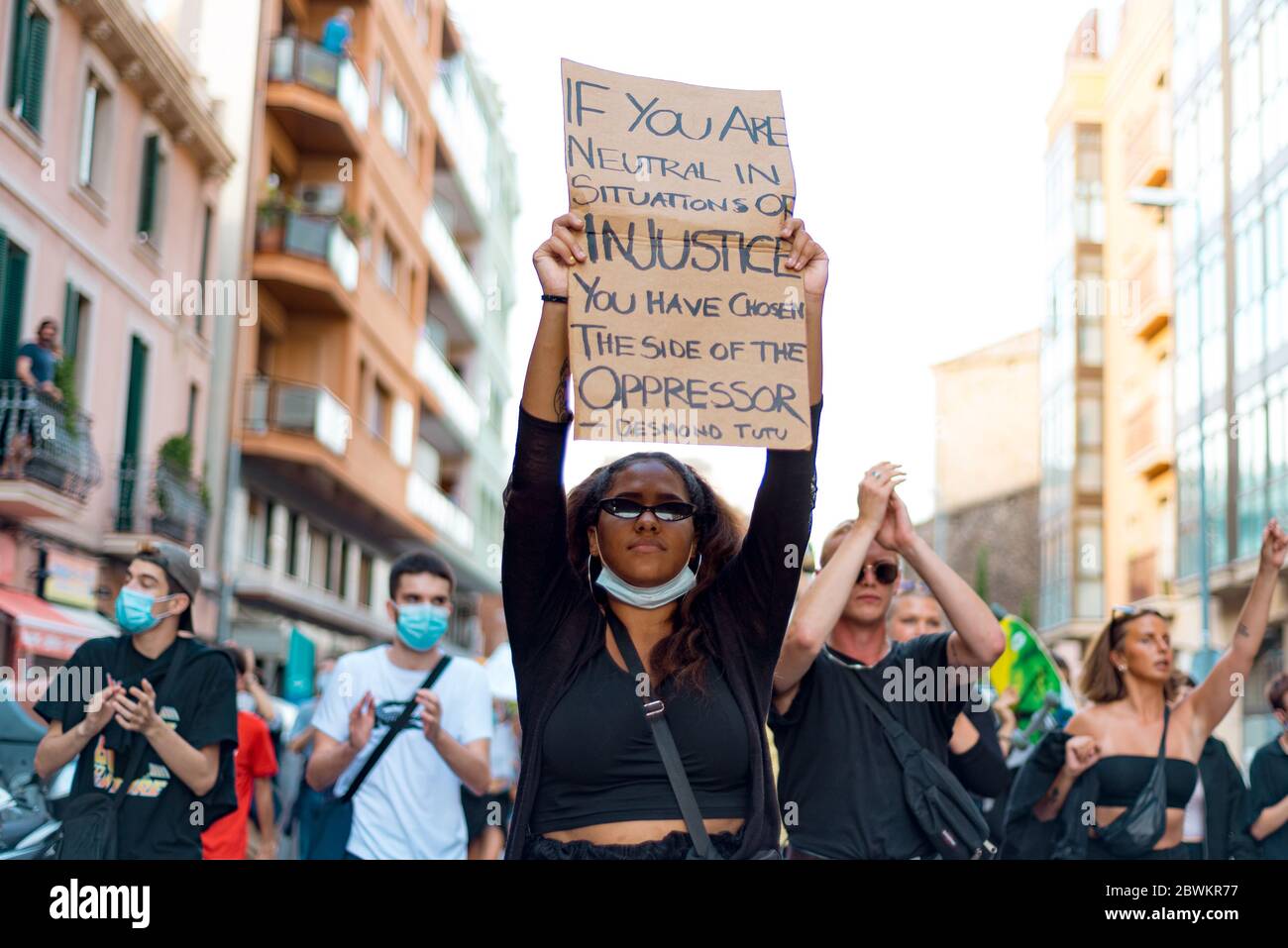 Black lives matter in barcelona hi-res stock photography and images - Alamy