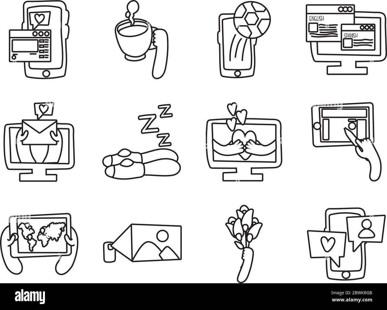 Rise of online shopping Stock Vector Images - Alamy