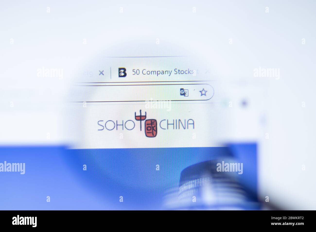 Moscow, Russia - 1 June 2020: SohoChina.com website page. SOHO China ...