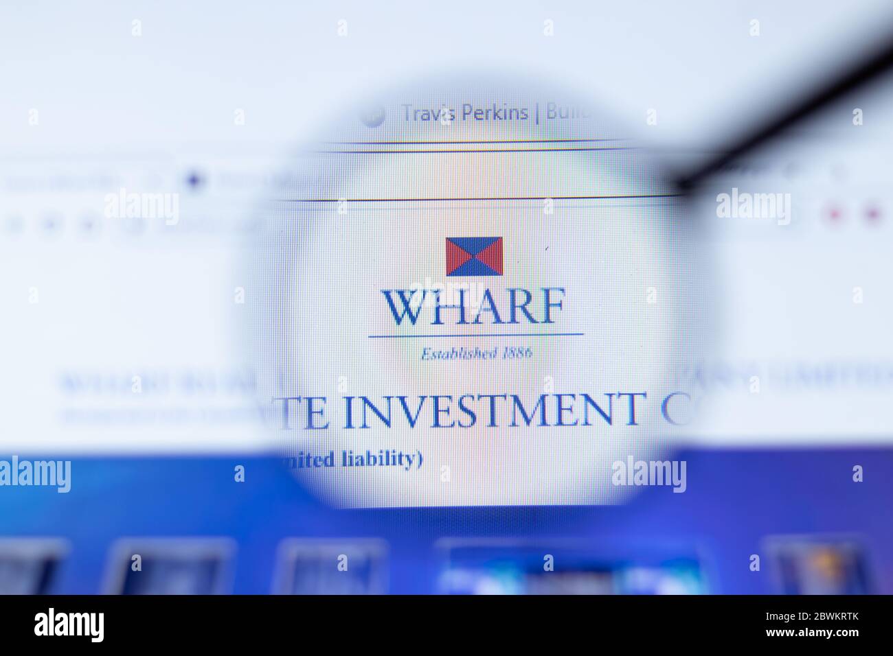 Moscow, Russia - 1 June 2020: WharfReic.com website page. Wharf Reic ...