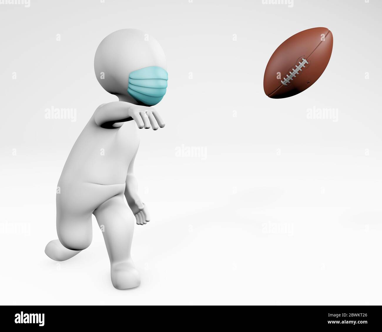 3d man football hi-res stock photography and images - Alamy