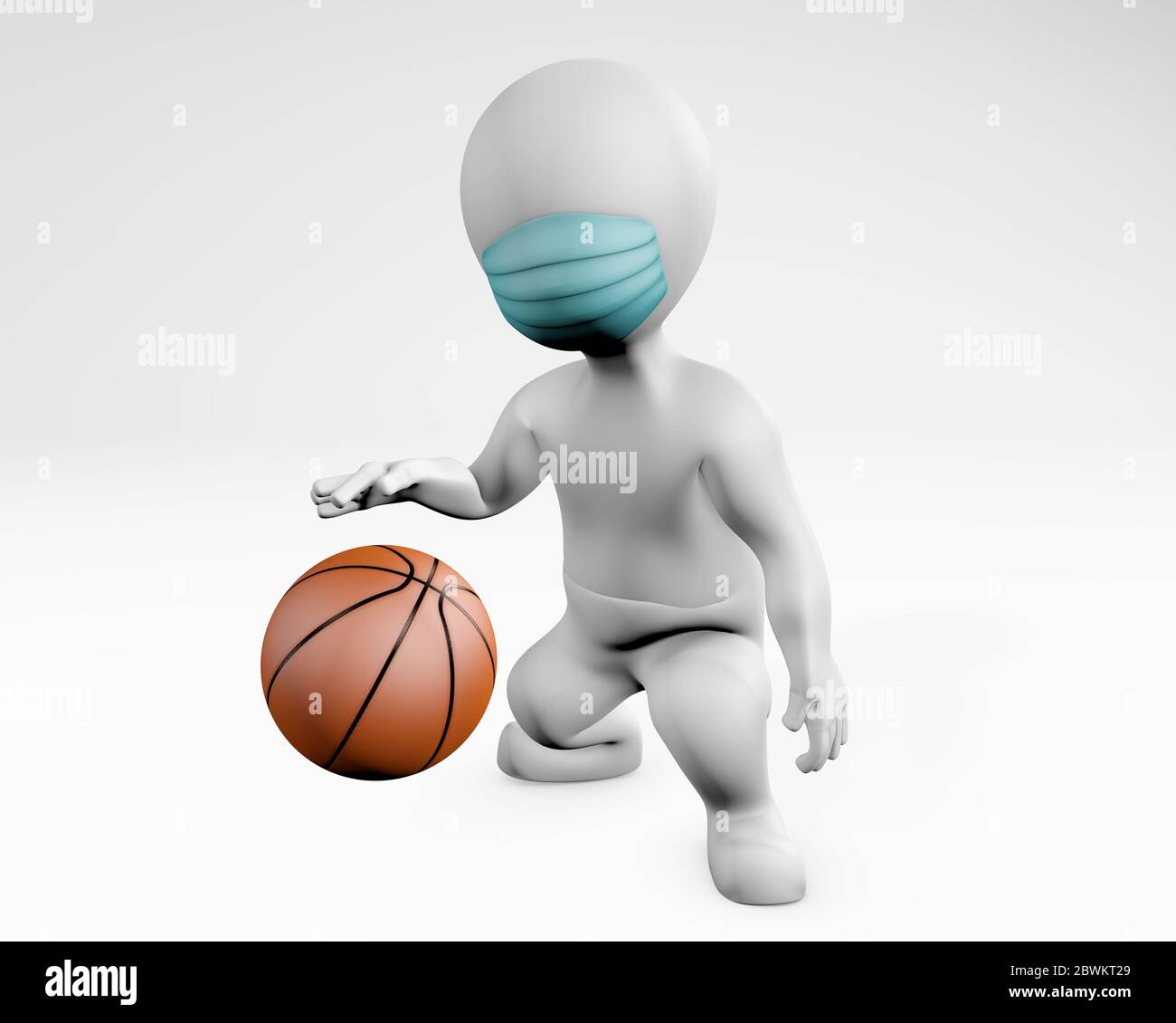 3d man basketball playing ball hi-res stock photography and images - Alamy
