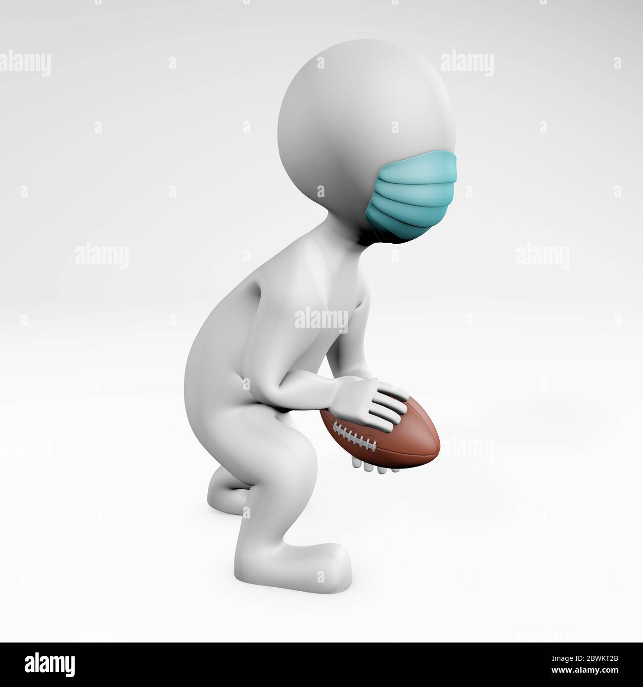 3d man football hi-res stock photography and images - Alamy