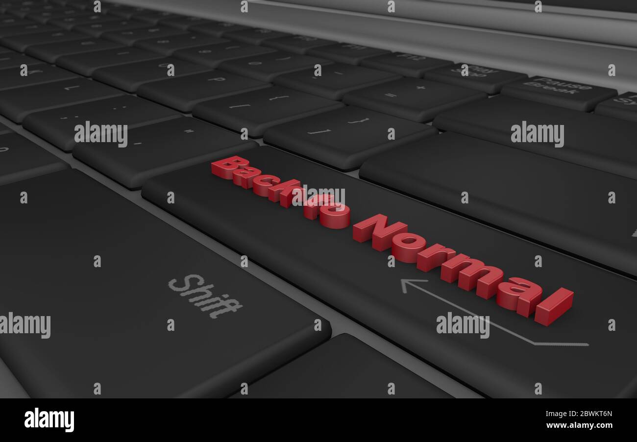 going back to normal after isolation 3d rendering Stock Photo - Alamy