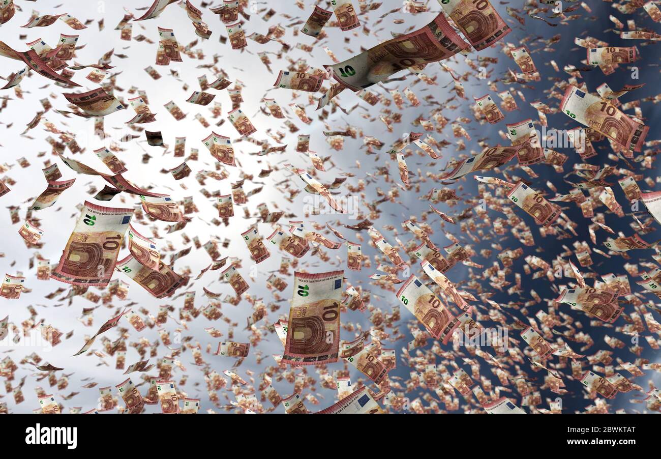 Money raining hi-res stock photography and images - Alamy