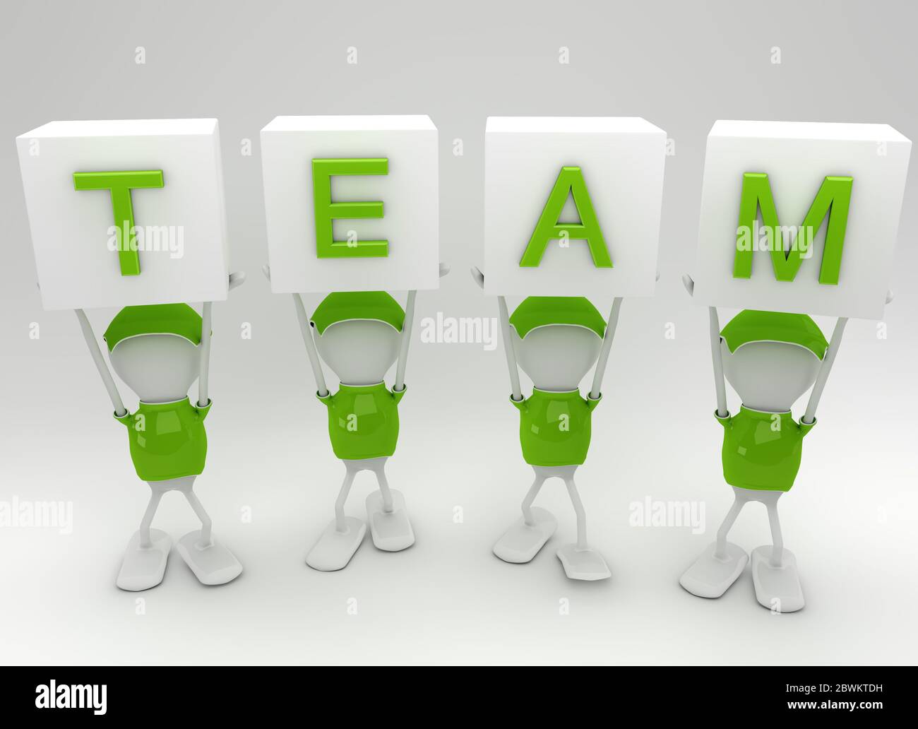 Team players working together side by side Stock Photo - Alamy