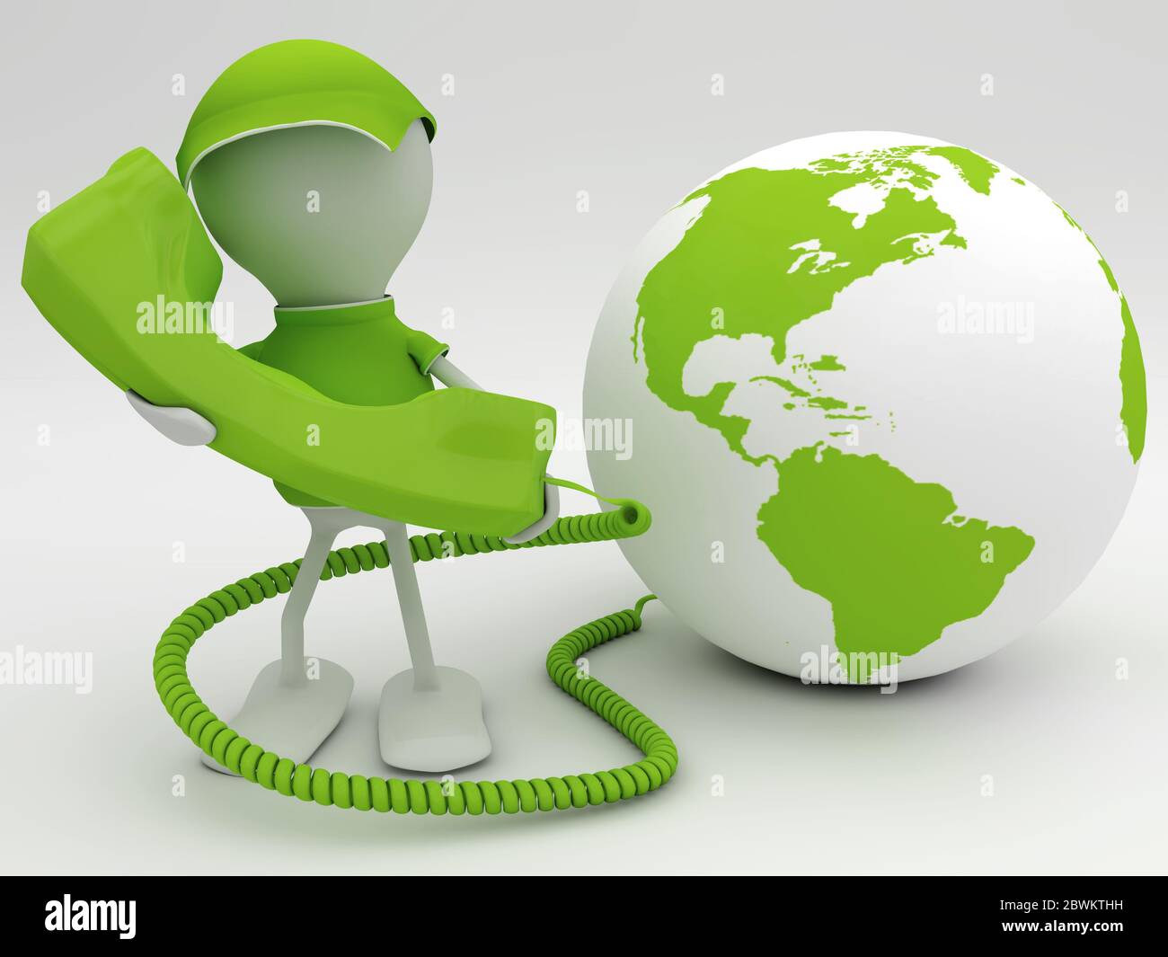 Voice over internet protocol concept. 3d rendered illustration Stock ...
