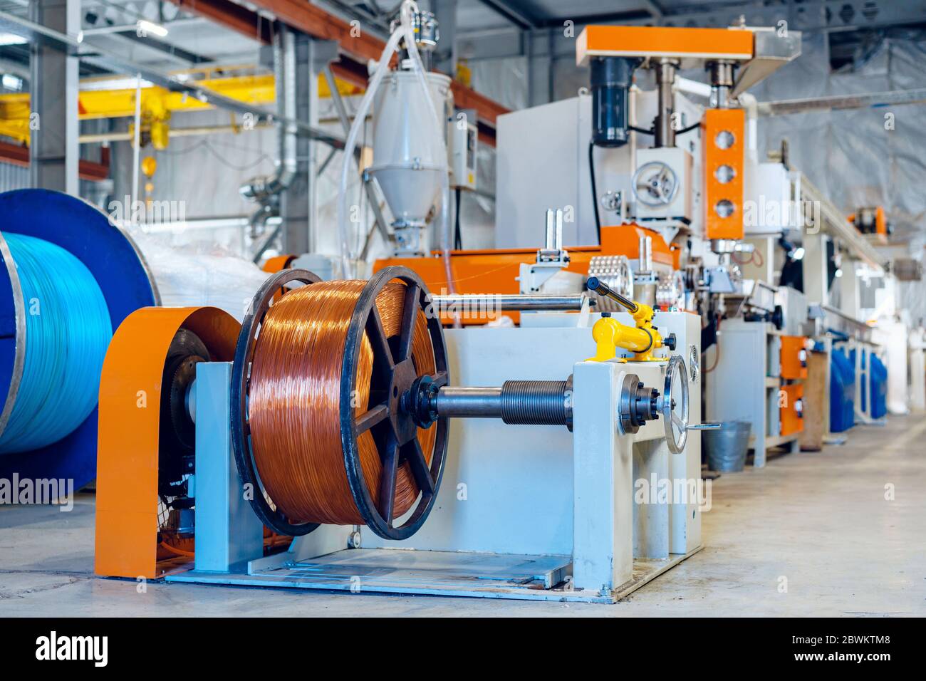 Inside the new factory manufacturing electrical cable. Cable production ...