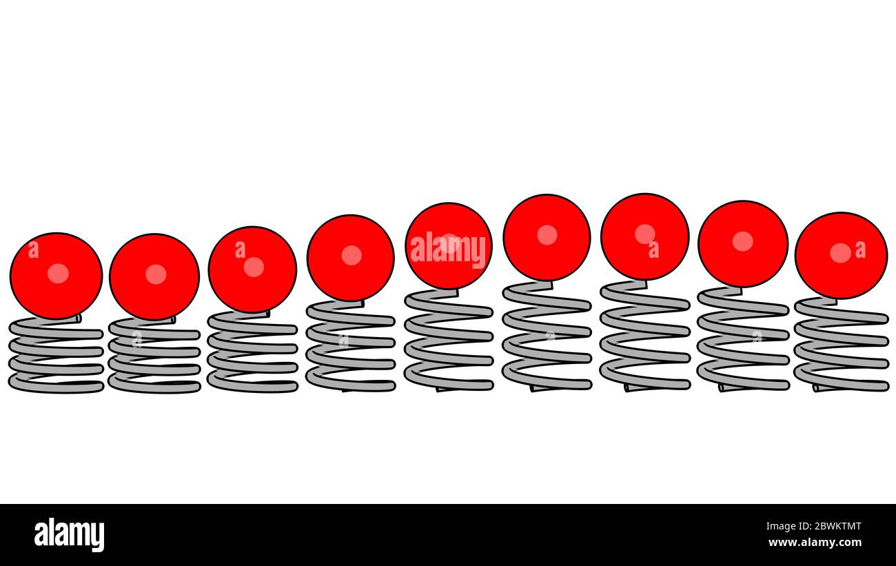 Coiled spring with ball on top . 3d rendering illustration Stock Photo ...