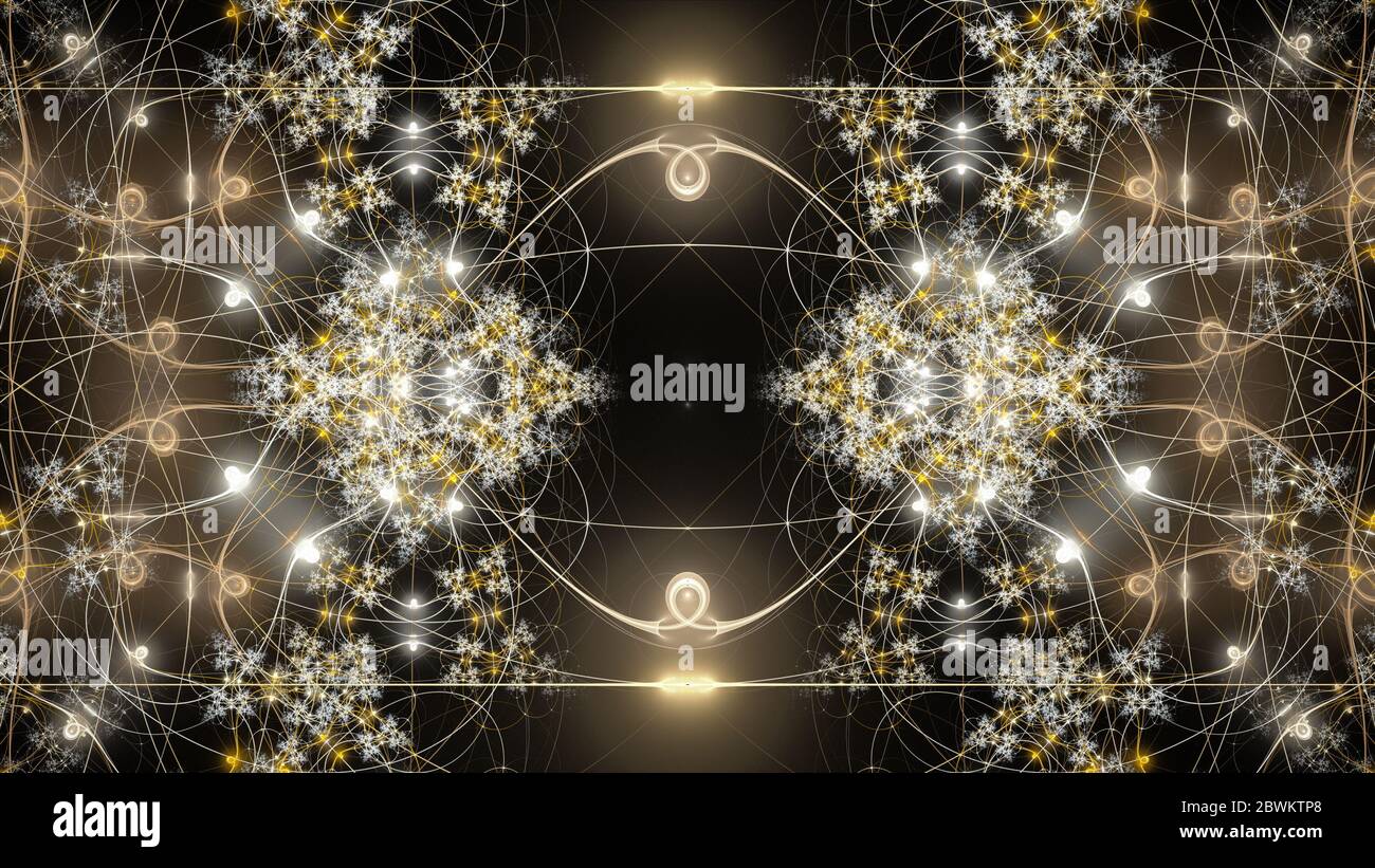 Essence of connections between two worlds, computer generated abstract ...