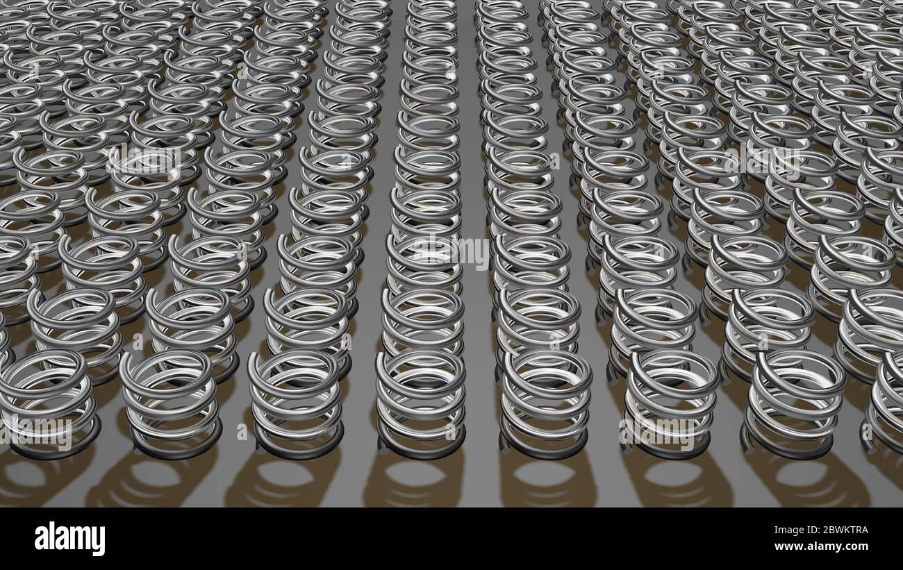 Mattress with springs , boxsprings inside . 3d rendering illustration ...