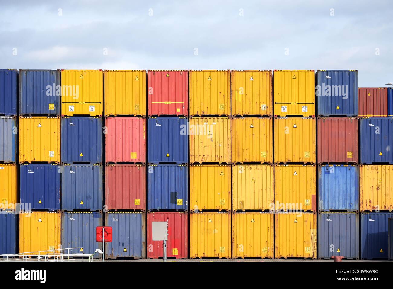 Cargo container depot hi-res stock photography and images - Alamy