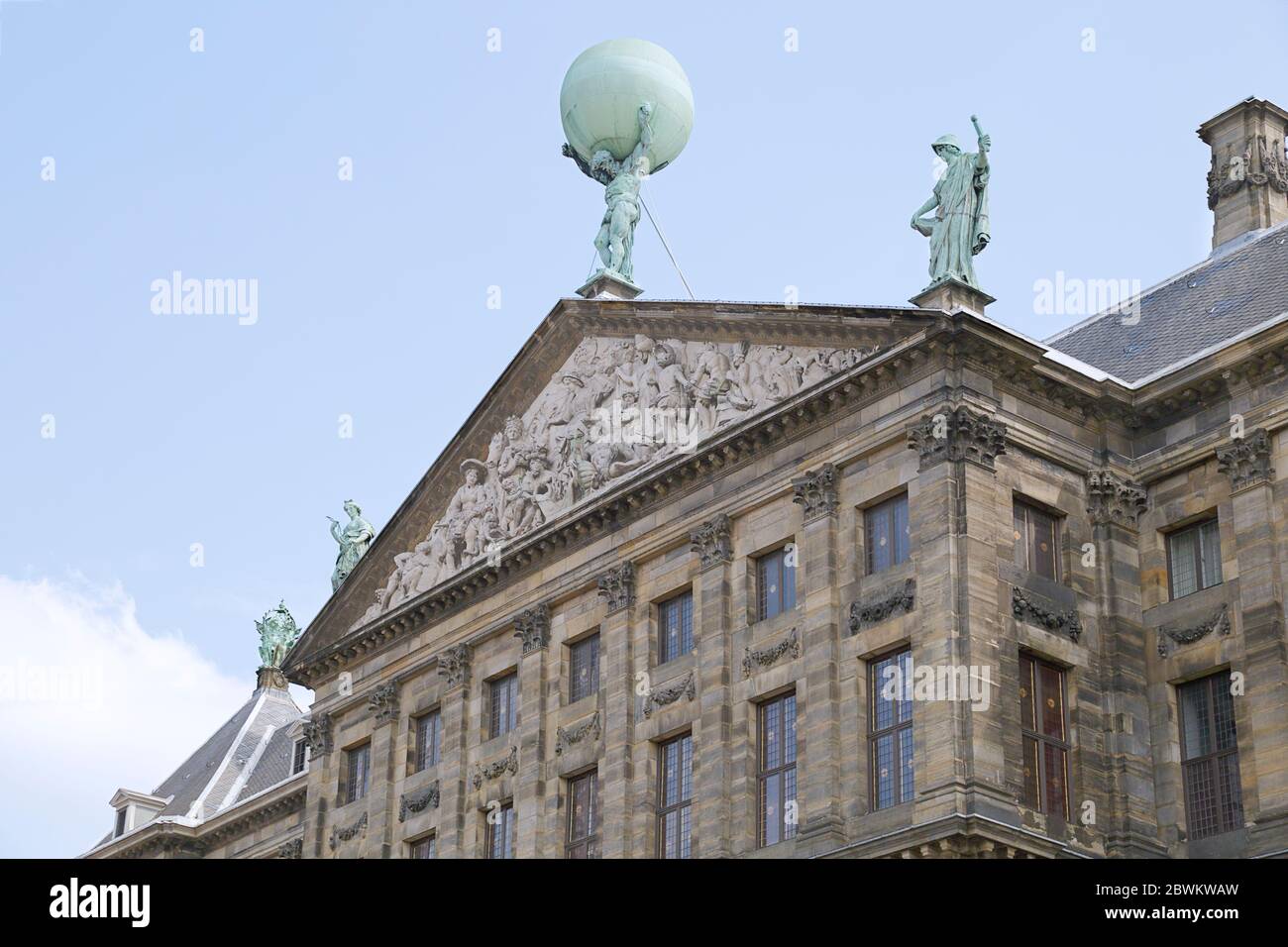 Royal Palace in Amsterdam, architectural details, The Netherlands Stock ...
