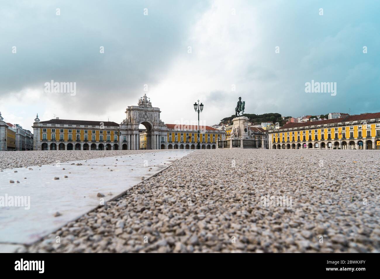 Lisbon main square, Praça do Comércio Stock Photo - Alamy