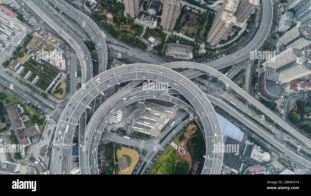 Aerial view nanpu bridge hi-res stock photography and images - Alamy